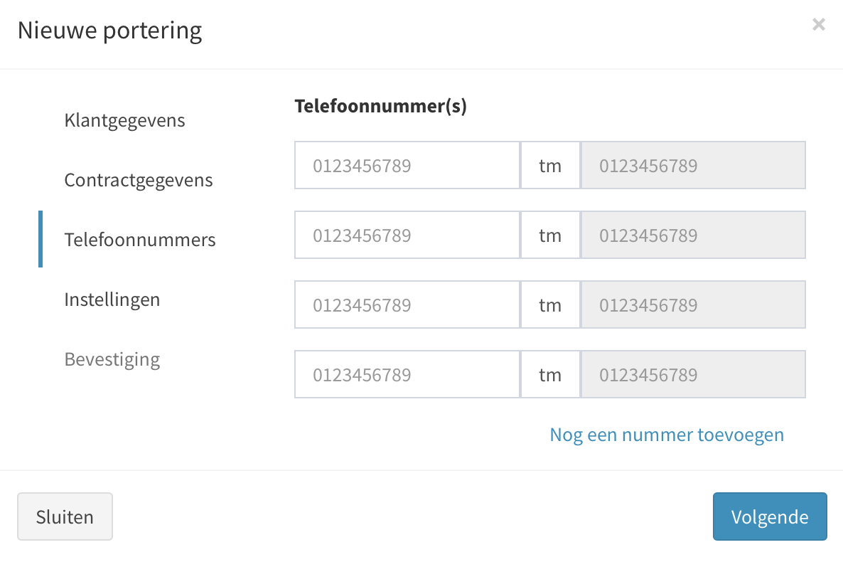 Telefoonnummers (NL) Porteren – A1 Internet